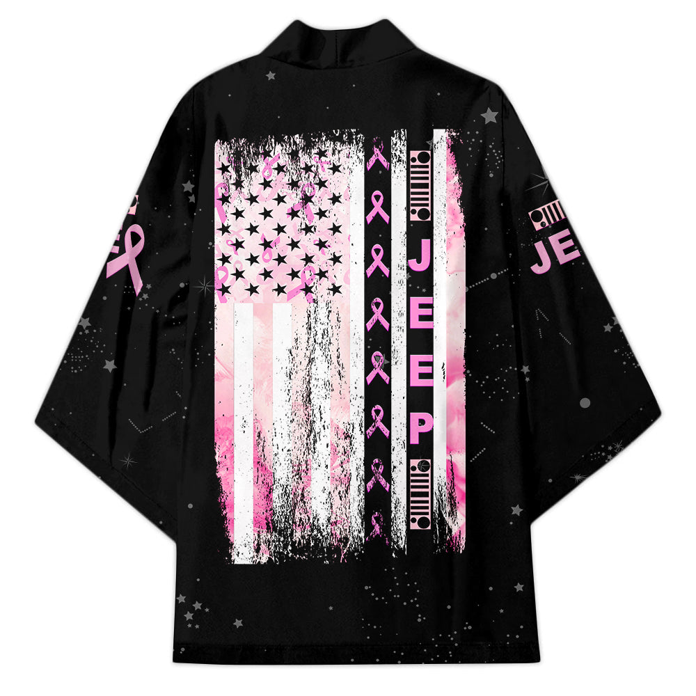 JEEP Breast Cancer - Kimono Flowers with Flag American LT13 – Aljaira