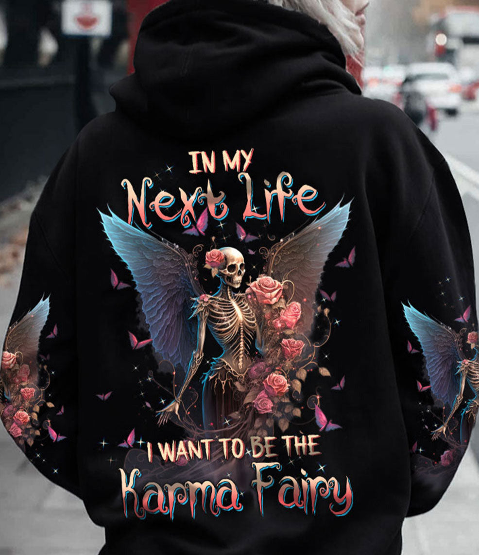 Karma Fairy Skull Skeleton Rose T-shirt – Aljaira