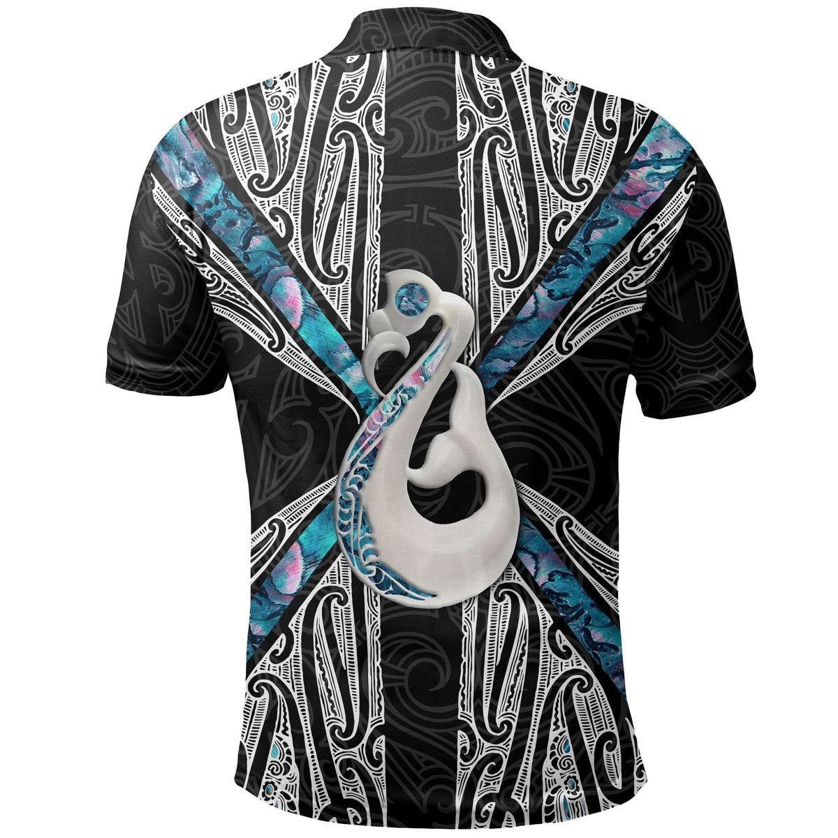 Maori Moko Tattoo Polo Shirt, Manaia Paua Shell Golf Shirt – Aljaira