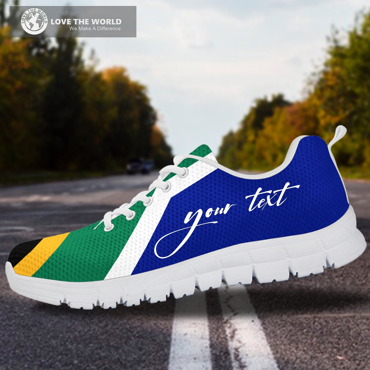 (Custom) South Africa Takkies Flag Springbok Personal Signature – Aljaira