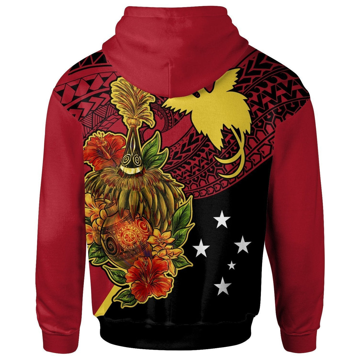 Papua New Guinea Zip - Up Hoodie - Tumbuan, Duk - duk and Lime Gourd ...
