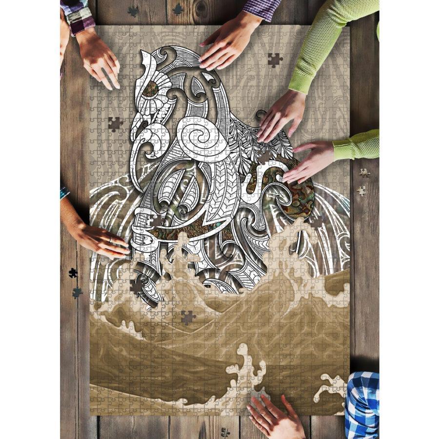 Maori Manaia The Blue Sea Puzzle, Golden – Aljaira