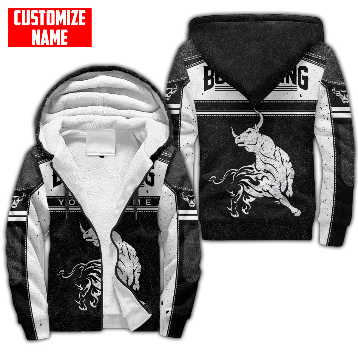 Personalized Name Bull Riding Hoodie - Bull Riding Apparel Ver 14 – Aljaira