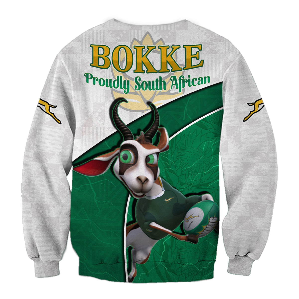 (Custom Personalised) South Africa Rugby Sweatshirt Proudly Springboks ...