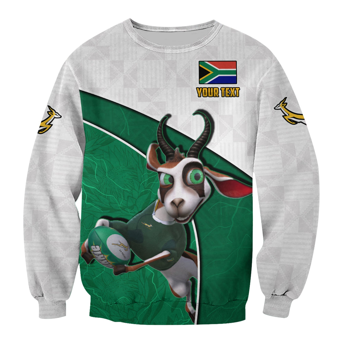 (Custom Personalised) South Africa Rugby Sweatshirt Proudly Springboks ...