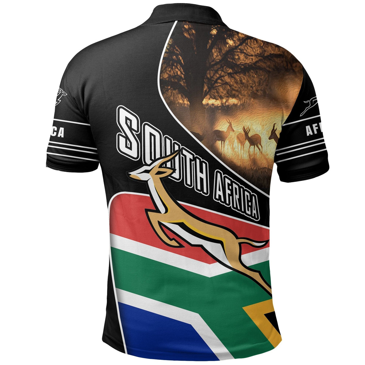 South Africa Springboks Polo Shirt, Heart and Soul Golf Shirt – Aljaira