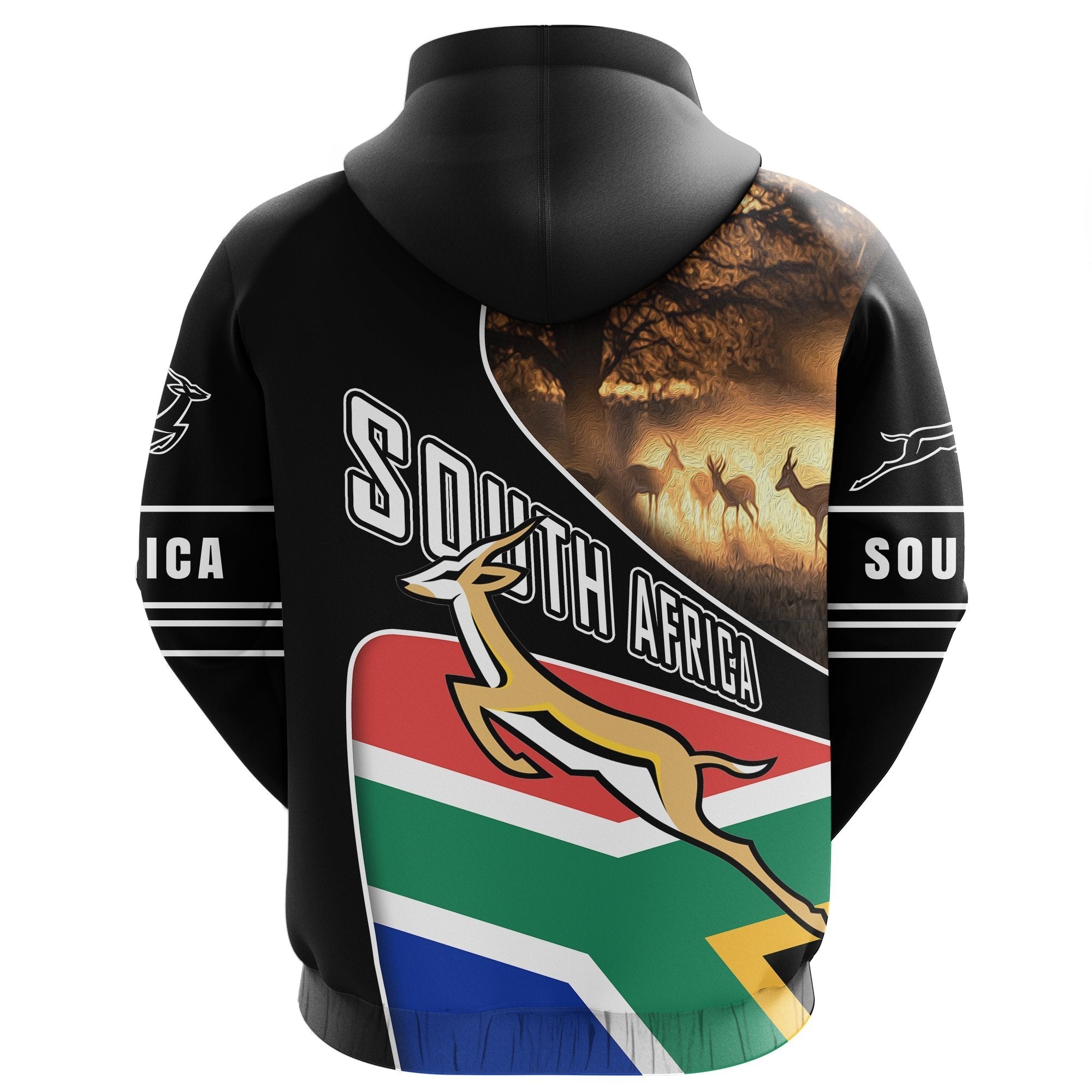 South Africa Springboks Zip Hoodie, Heart And Soul Full Zip Hoodie ...