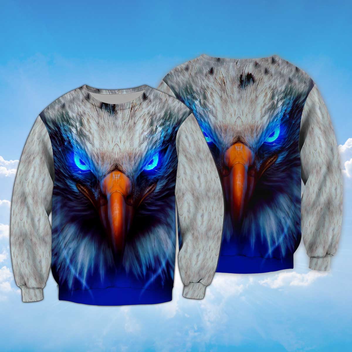 Blue Fire Eagle Sweatshirt LT10 – Aljaira