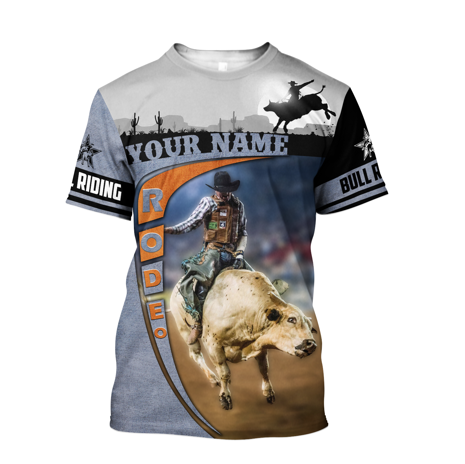 Personalized Name Bull Riding Hoodie - Bull Riding Apparel Desert – Aljaira