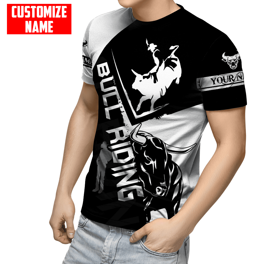 Personalized Name Bull Riding Hoodie - Bull Riding Apparel Ver 10 – Aljaira