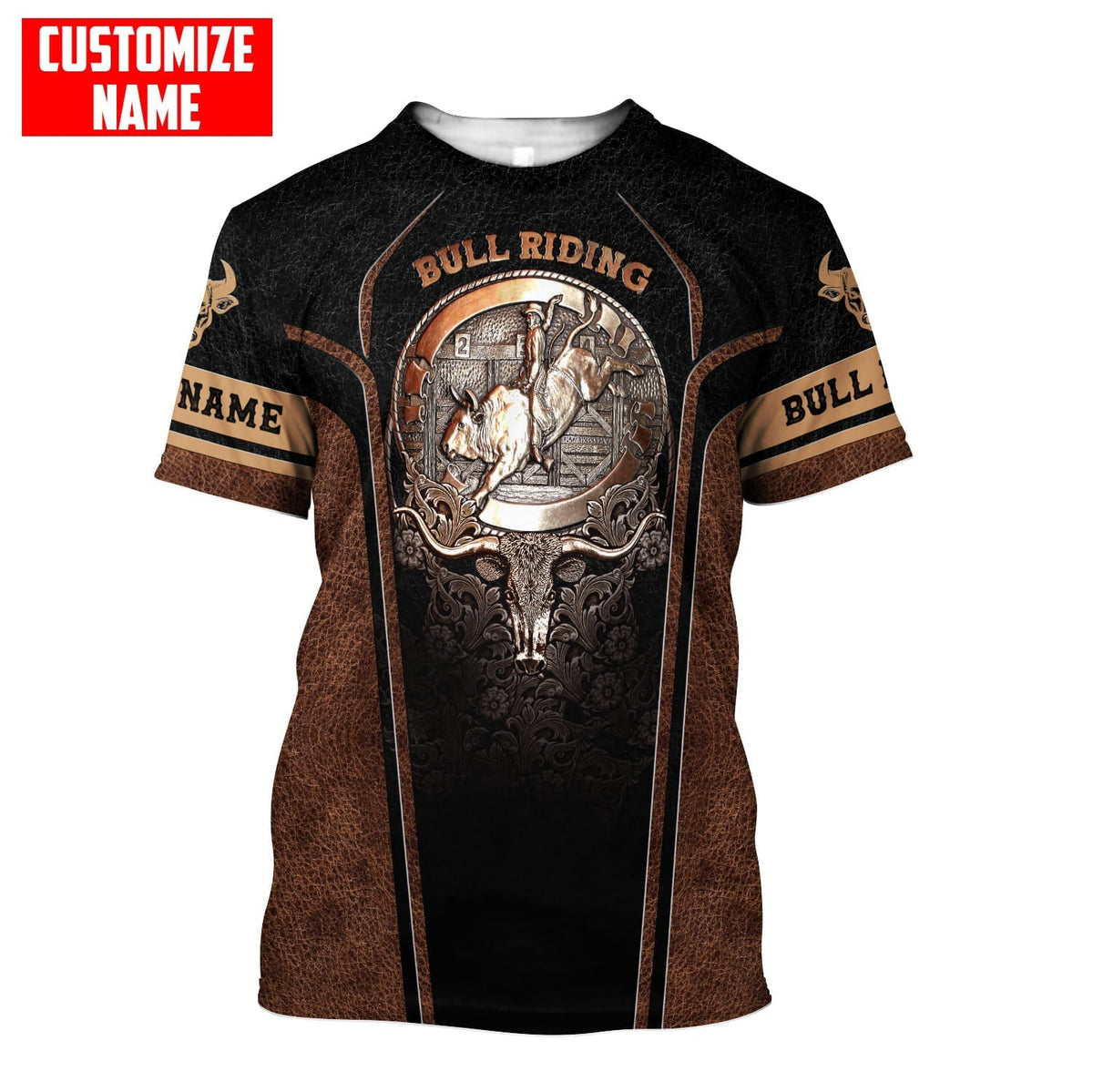 Personalized Name Bull Riding Hoodie - Bull Riding Apparel Metal Logo ...