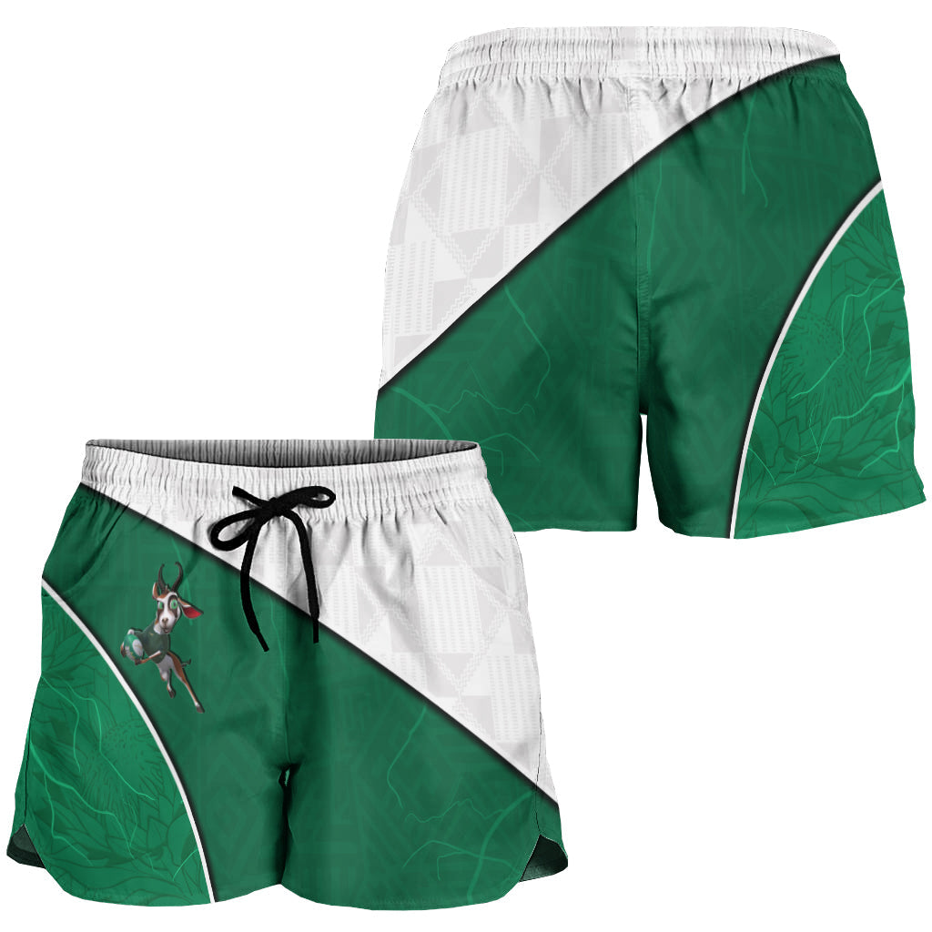 South Africa Rugby Women Shorts Proudly Springboks Cartoon Bokke Afric ...