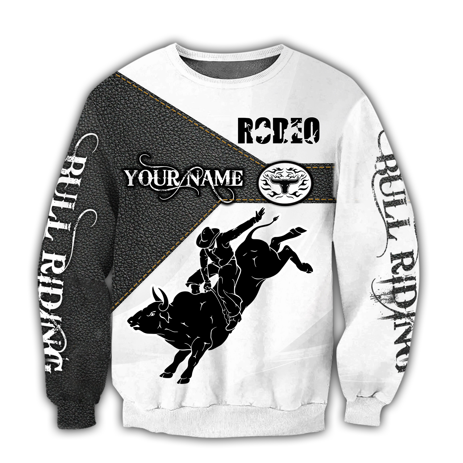 Personalized Name Bull Riding Hoodie - Bull Riding Apparel Rodeo Black ...