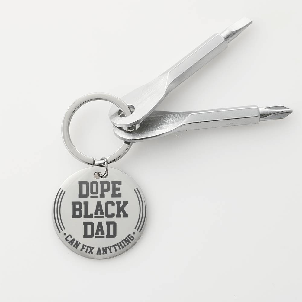 Dope Black Dad Can Fix Anything, Screwdriver Keychain – Aljaira