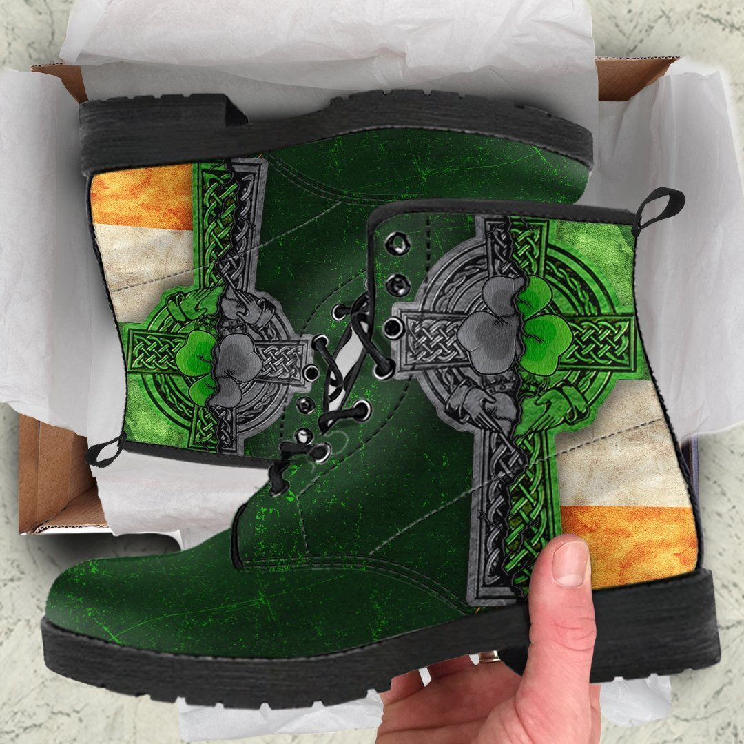 Ireland Celtic Leather Boots - Irish Claddagh Cross – Aljaira