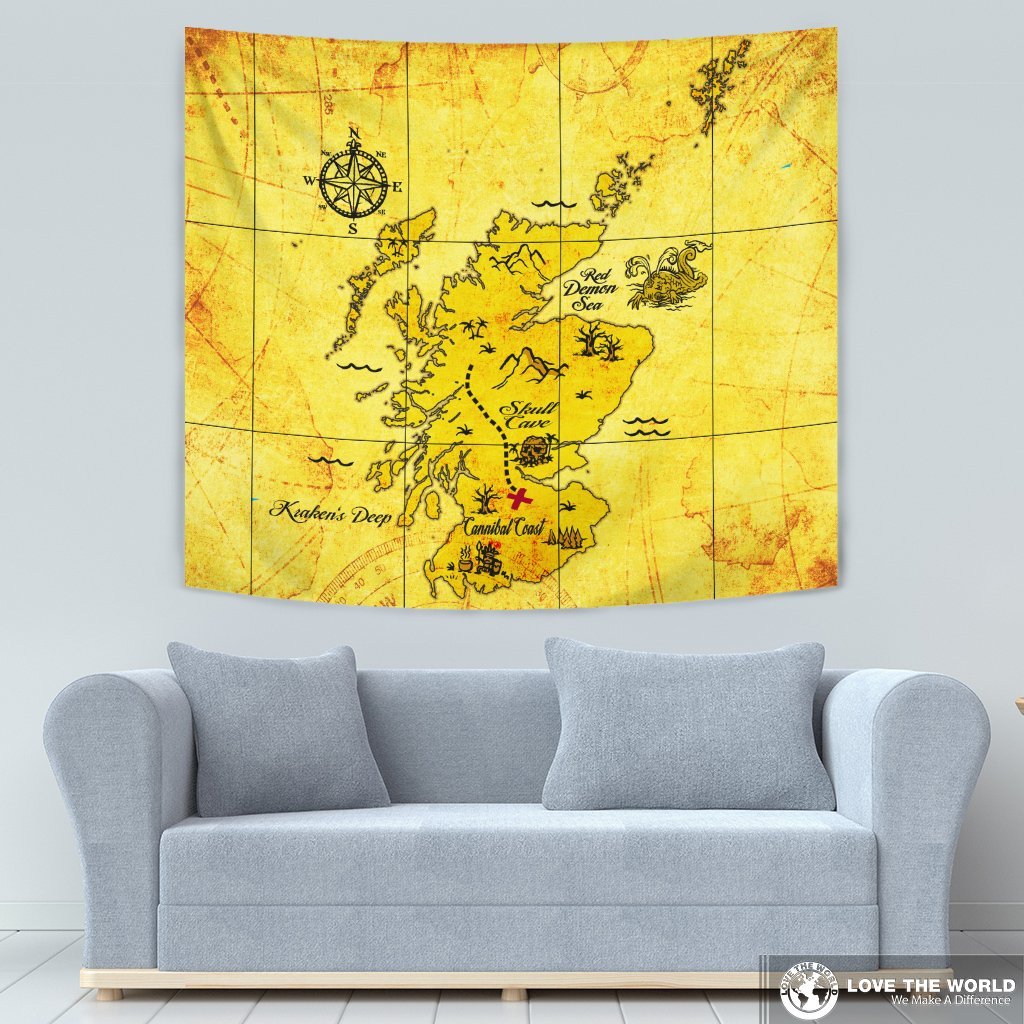Scotland Treasure Map Tapestry – Aljaira
