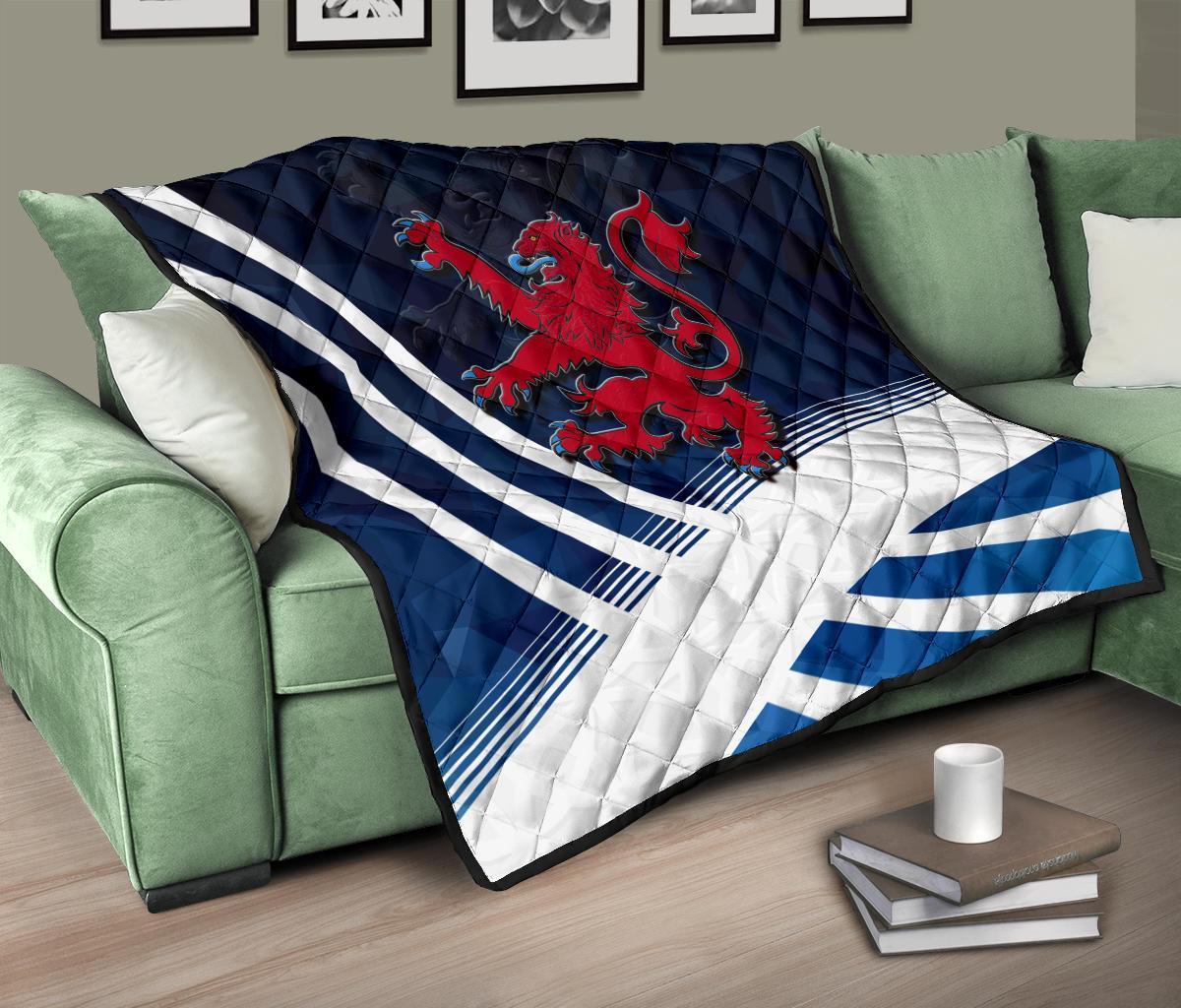 Scotland Celtic Premium Quilt - Scottish Flag Lion Polygon Style – Aljaira