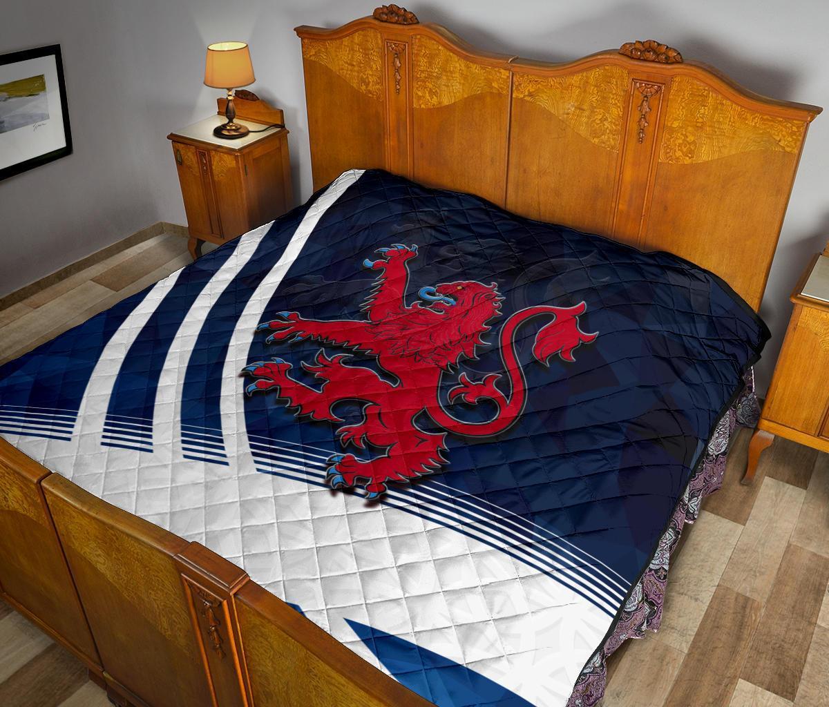 Scotland Celtic Premium Quilt - Scottish Flag Lion Polygon Style – Aljaira