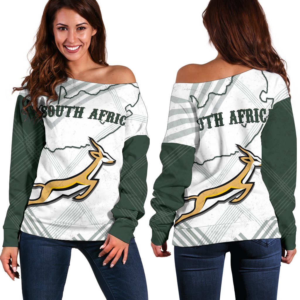 South Africa Springboks Off Shoulder Sweater – Aljaira