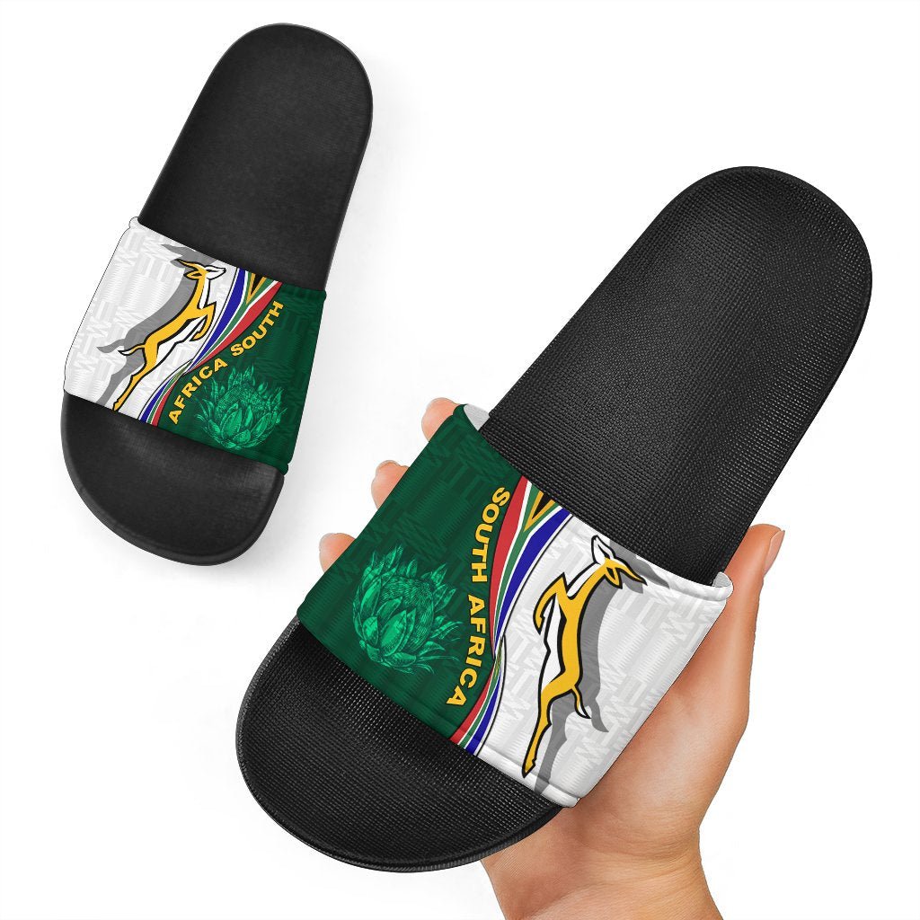 South Africa Slide Sandals Springboks Rugby Be Unique - White – Aljaira