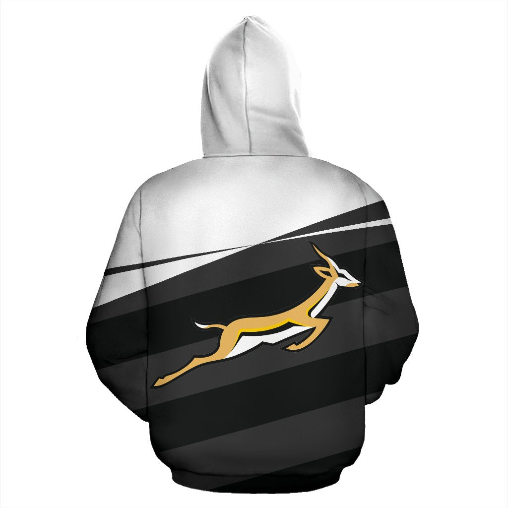 South Africa Springbok Zip Up Hoodie - Vivian Style 01 – Aljaira