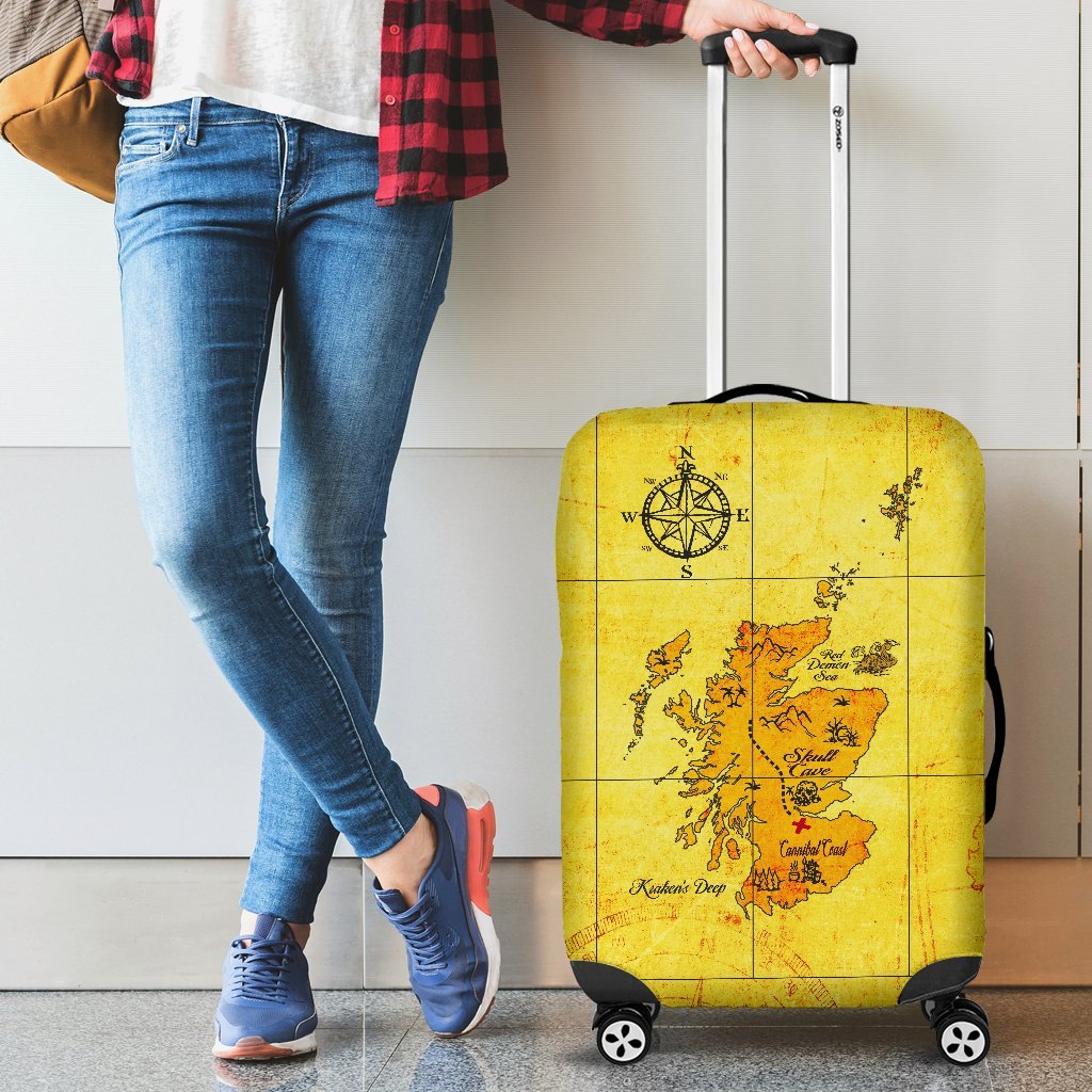Scotland Treasure Map Luggage Cover – Aljaira