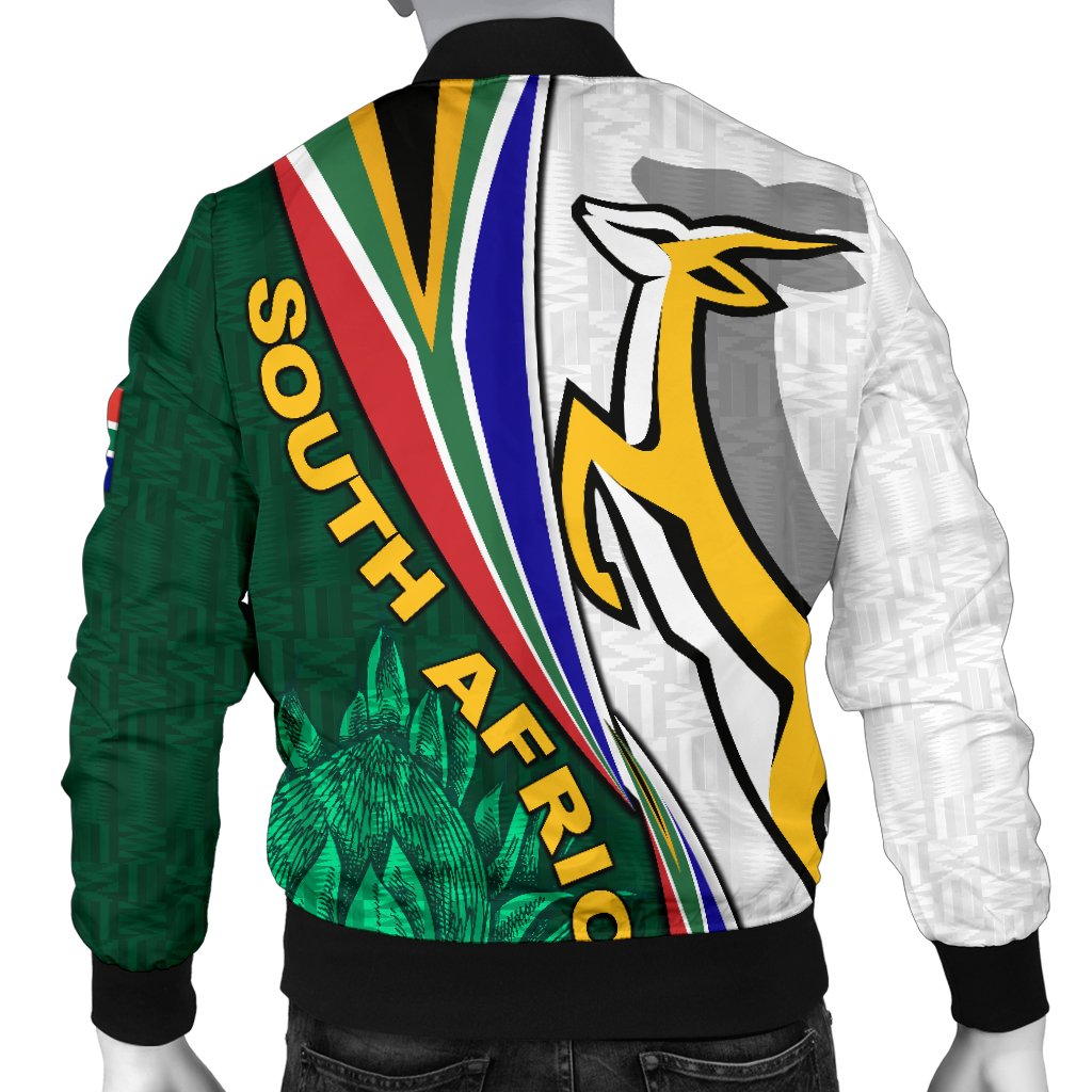 South Africa Men's Bomber Jacket Springboks Rugby Be Unique - White ...