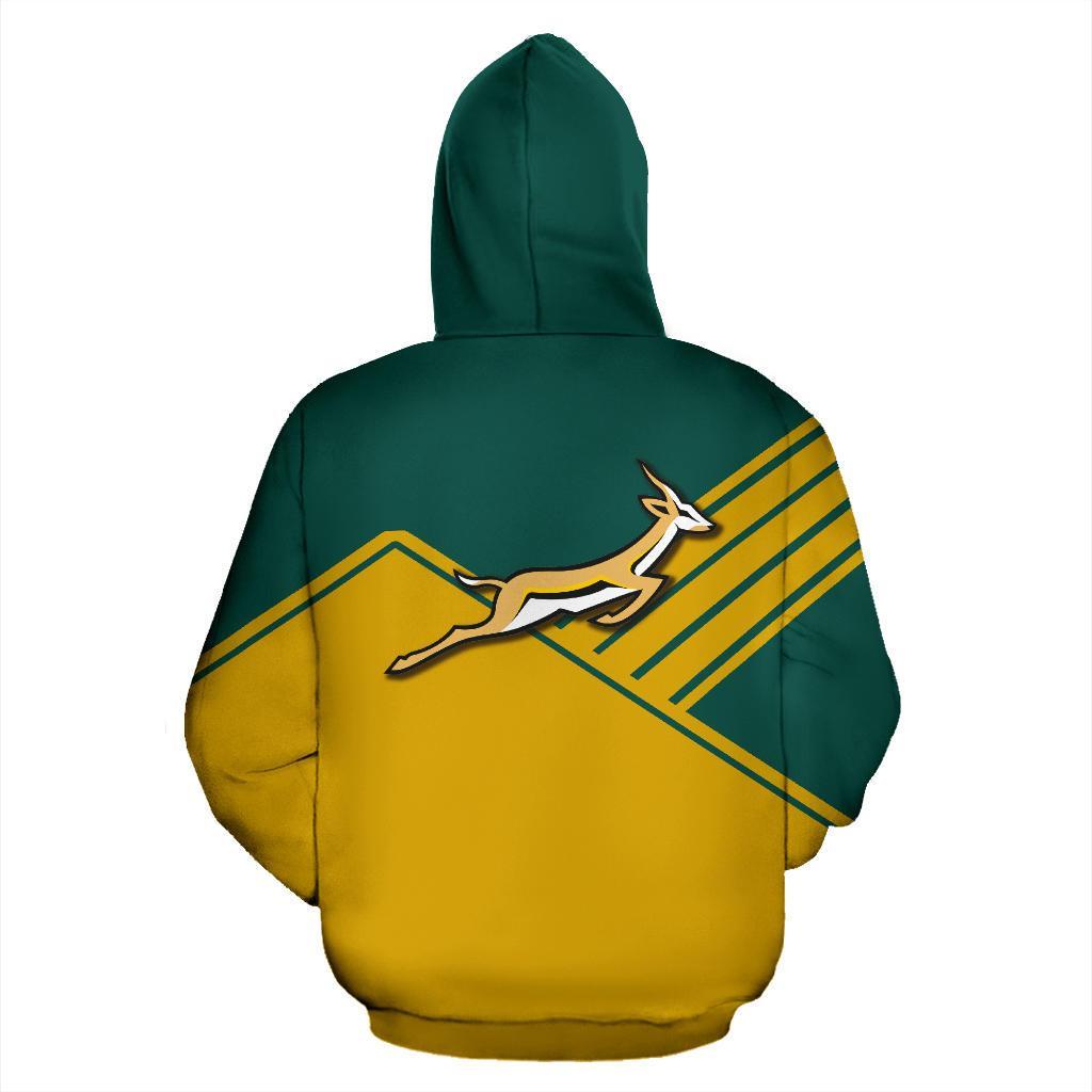 South Africa Springbok Zip Up Hoodie - Mount Style – Aljaira