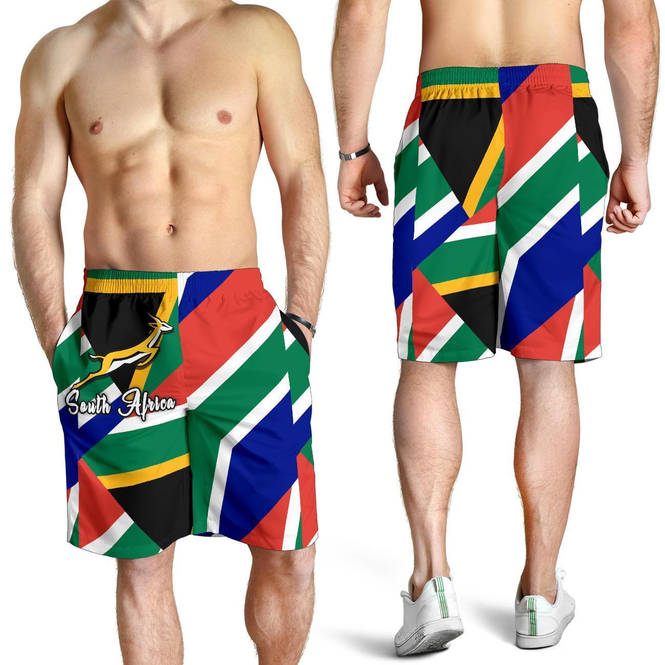 South Africa Springbok Men's Shorts Flag Patch Up Version – Aljaira