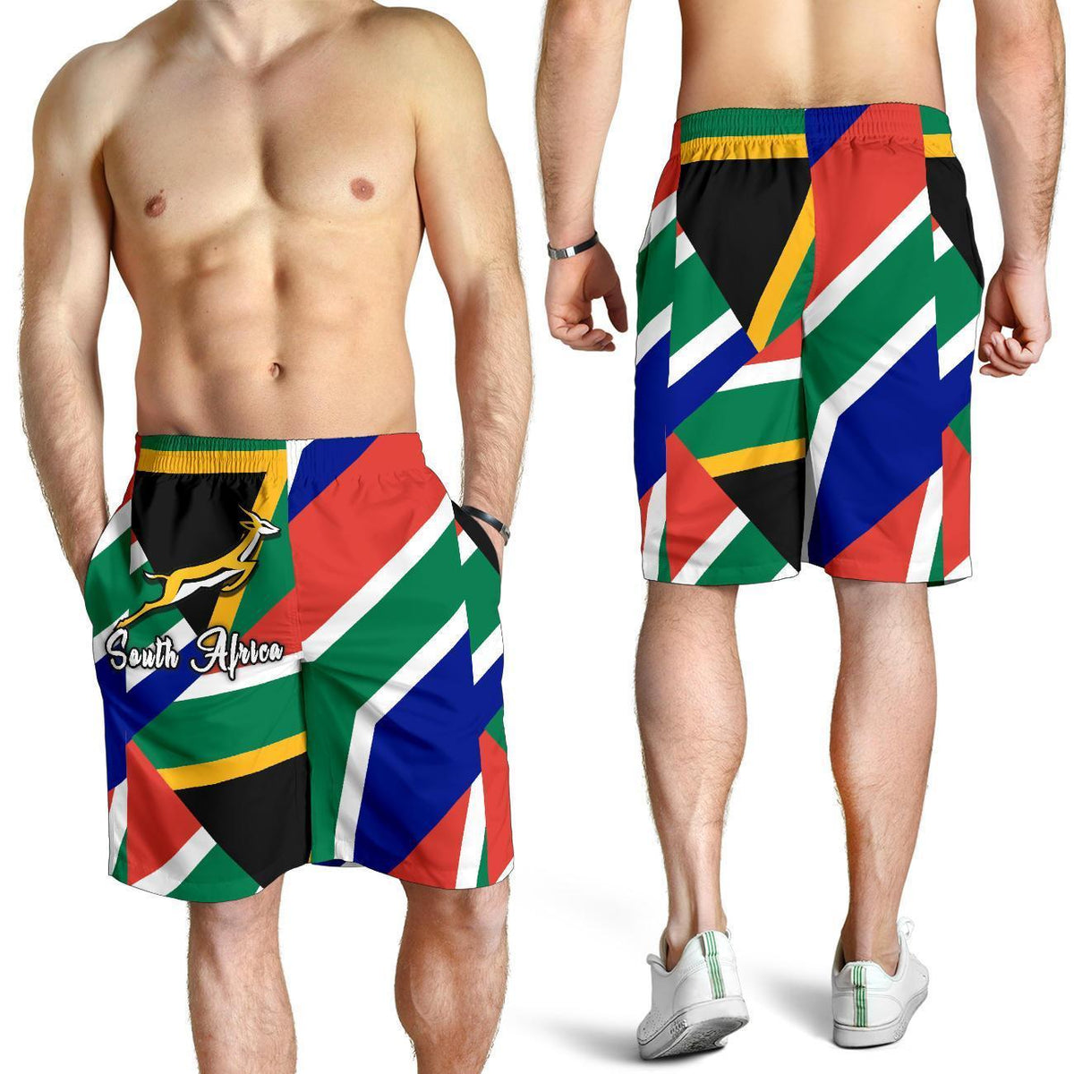 South Africa Springbok Men's Shorts Flag Patch Up Version – Aljaira