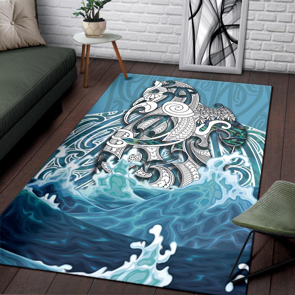 Maori Manaia The Blue Sea Area Rug – Aljaira