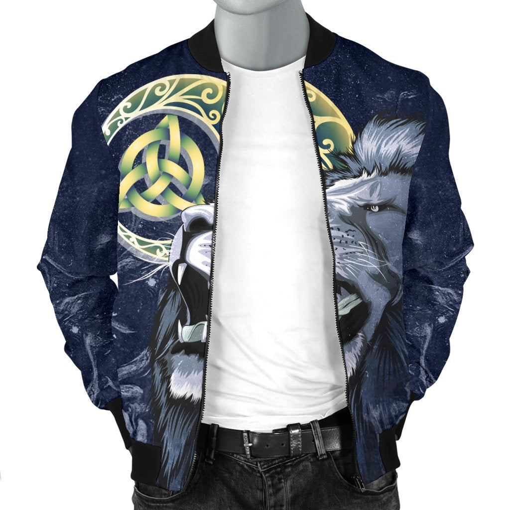 Scotland Men's Bomber Jacket - Scottish Lion and Celtic Moon – Aljaira
