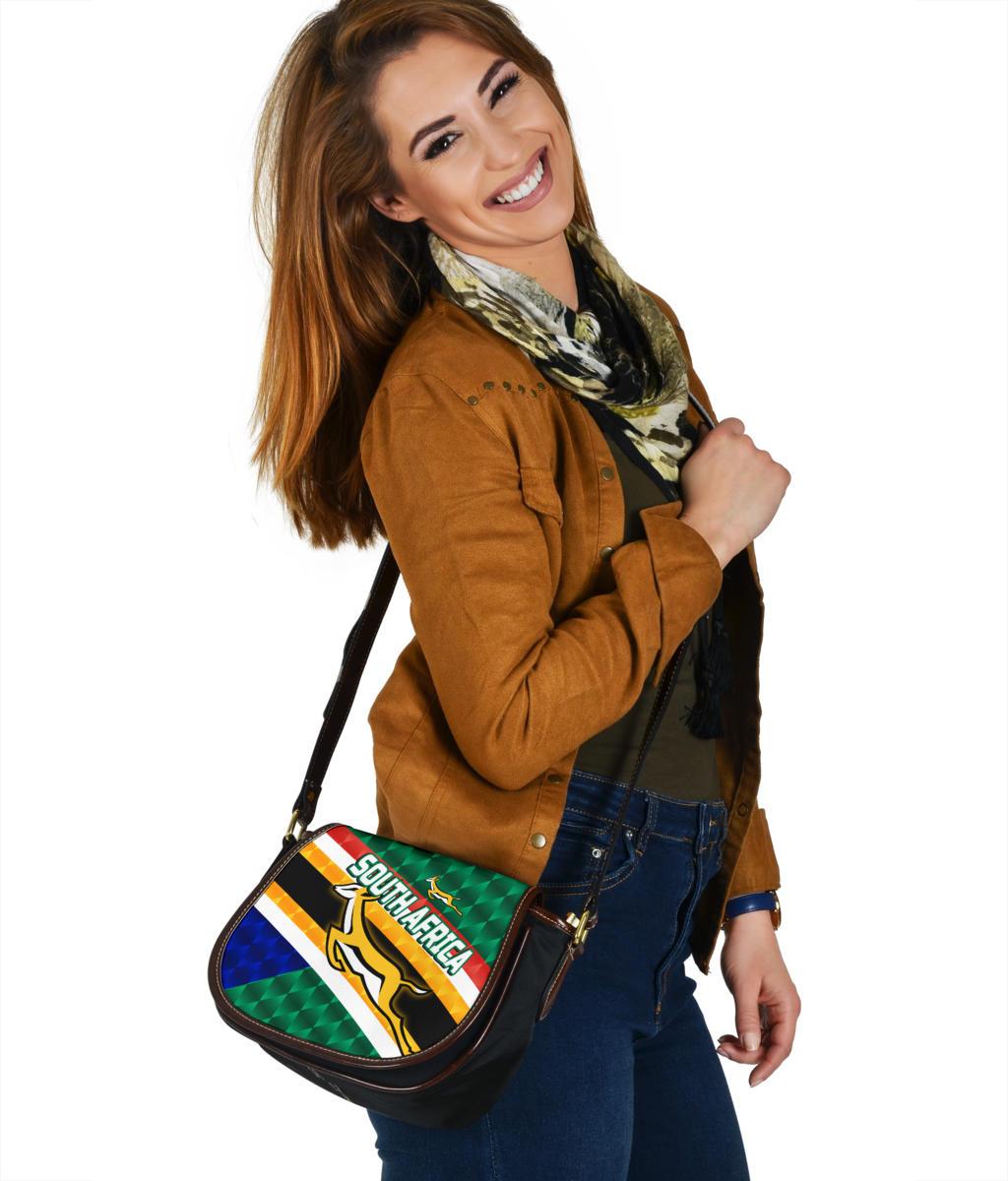 South Africa Leather Saddle Bag Springboks Rugby Sporty Style – Aljaira
