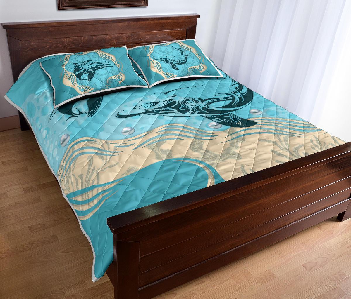 Dolphin Pearl Quilt Bed Set – Aljaira