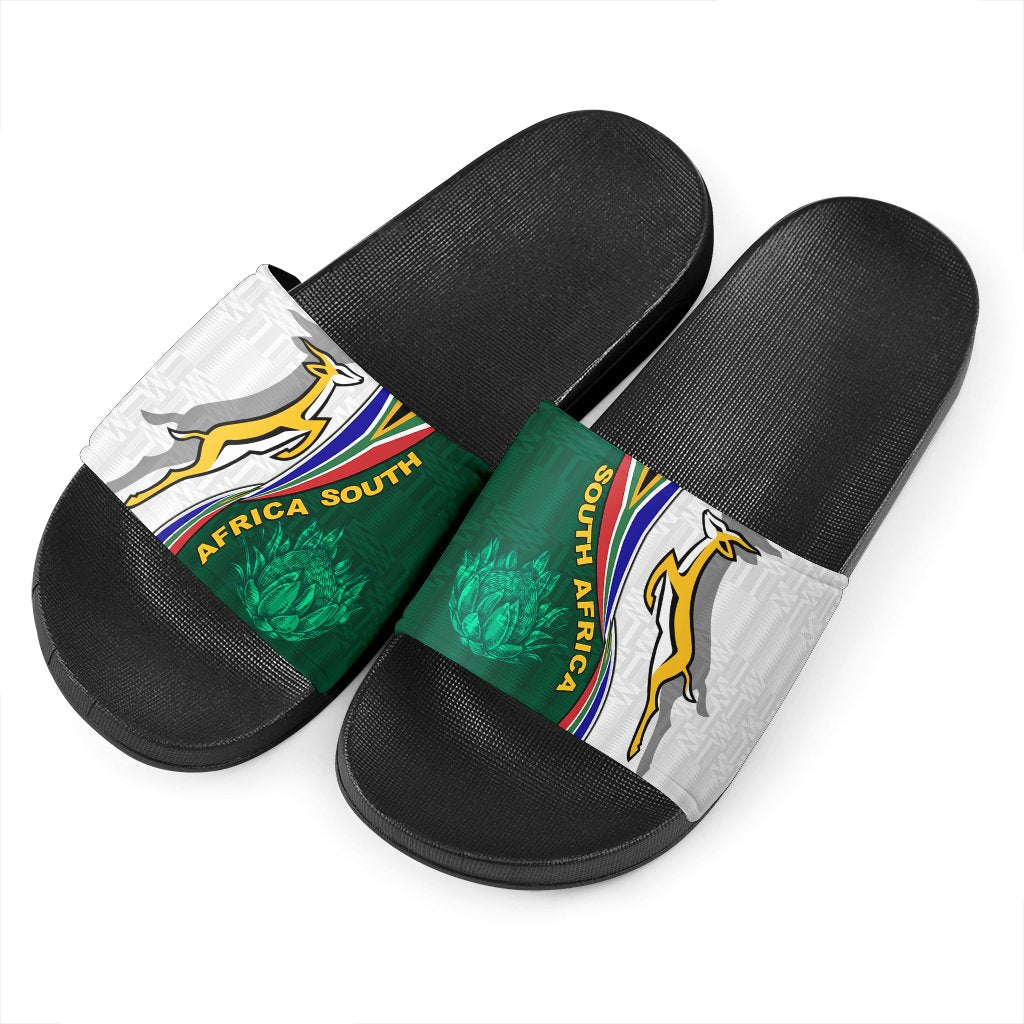 South Africa Slide Sandals Springboks Rugby Be Unique - White – Aljaira