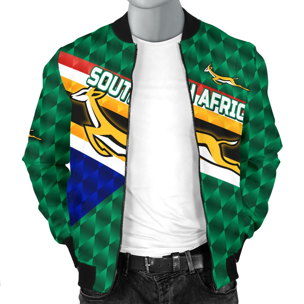 South Africa Men's Bomber Jacket Springboks Rugby Sporty Style – Aljaira