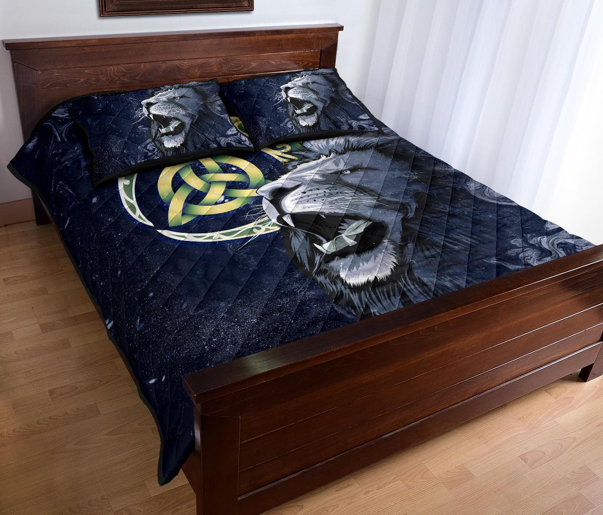 Scotland Quilt Bed Set - Scottish Lion and Celtic Moon – Aljaira