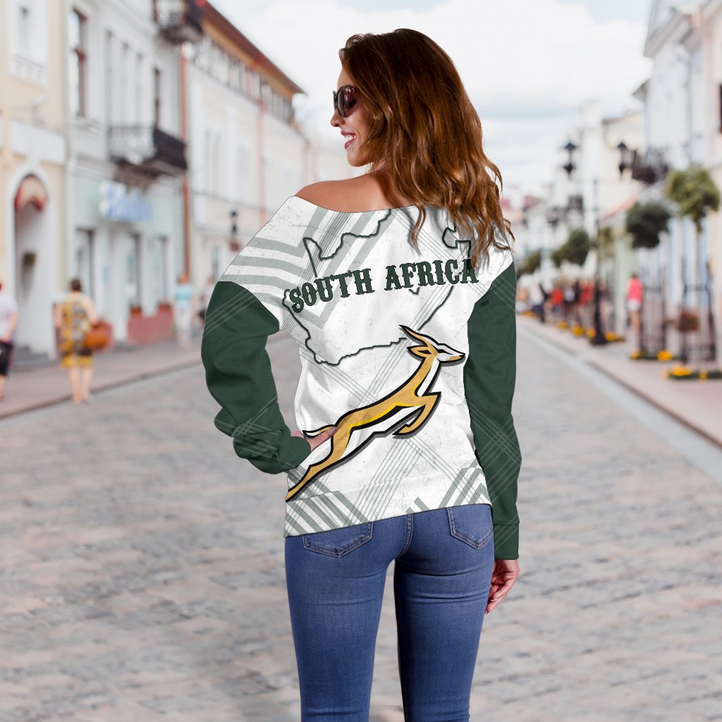 South Africa Springboks Off Shoulder Sweater – Aljaira