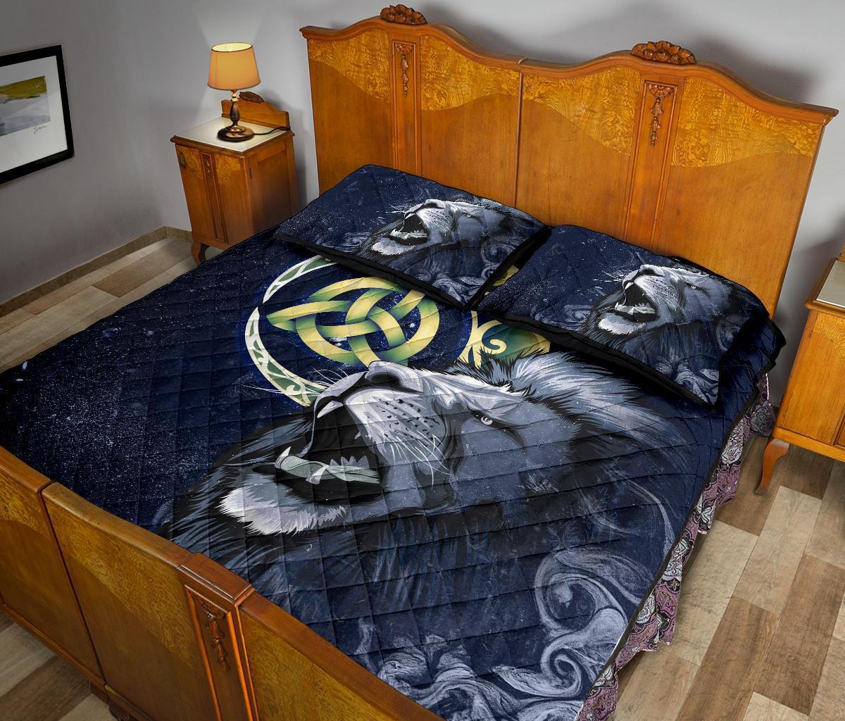 Scotland Quilt Bed Set - Scottish Lion and Celtic Moon – Aljaira