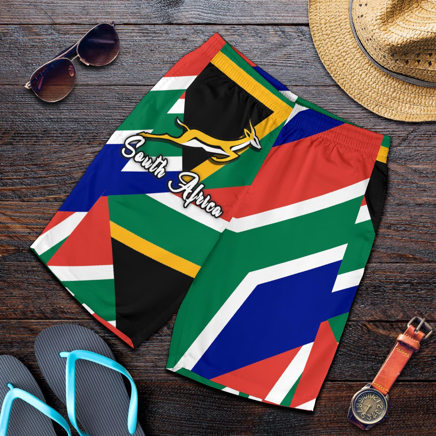 South Africa Springbok Men's Shorts Flag Patch Up Version – Aljaira