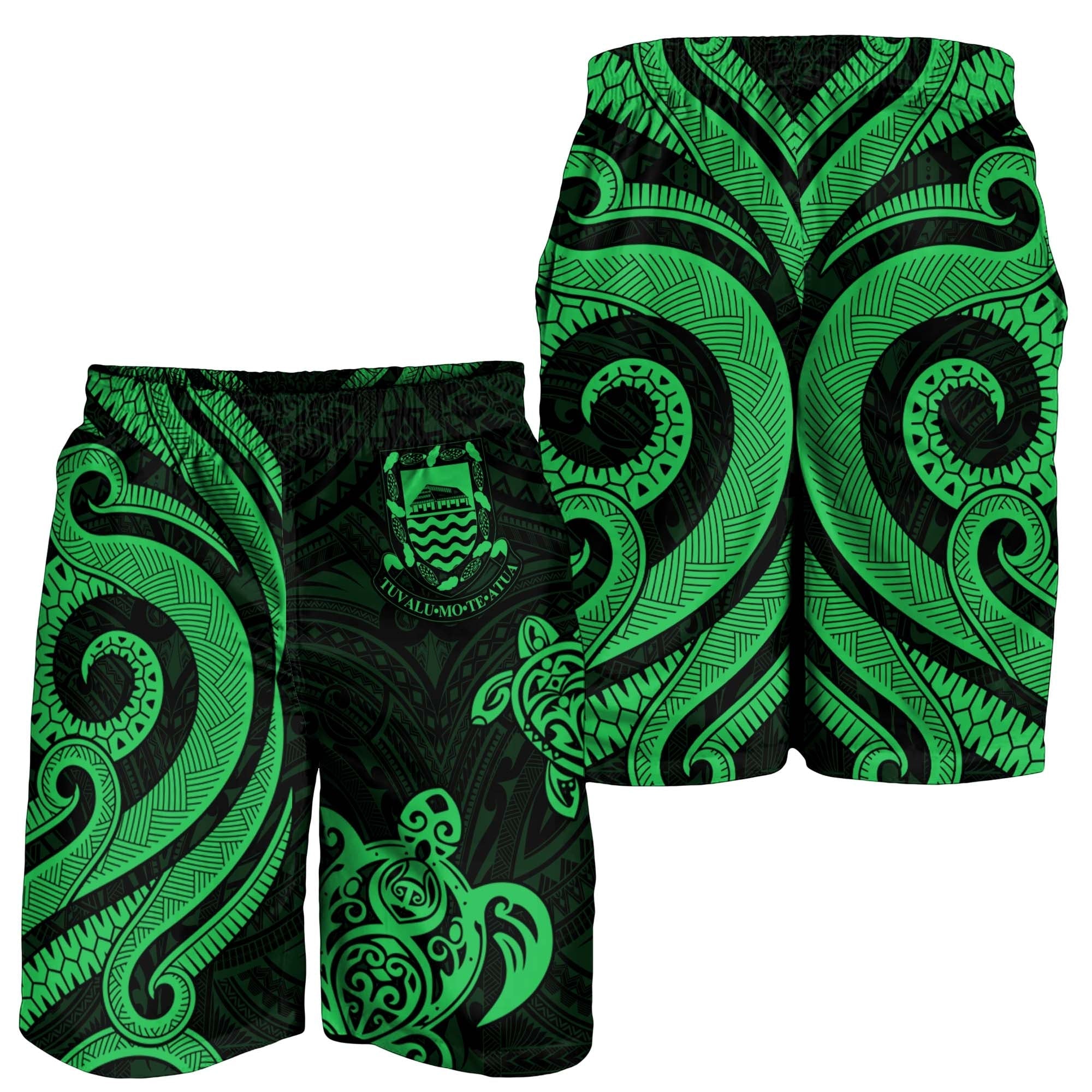 Tuvalu Men's Short - Green Tentacle Turtle – Aljaira