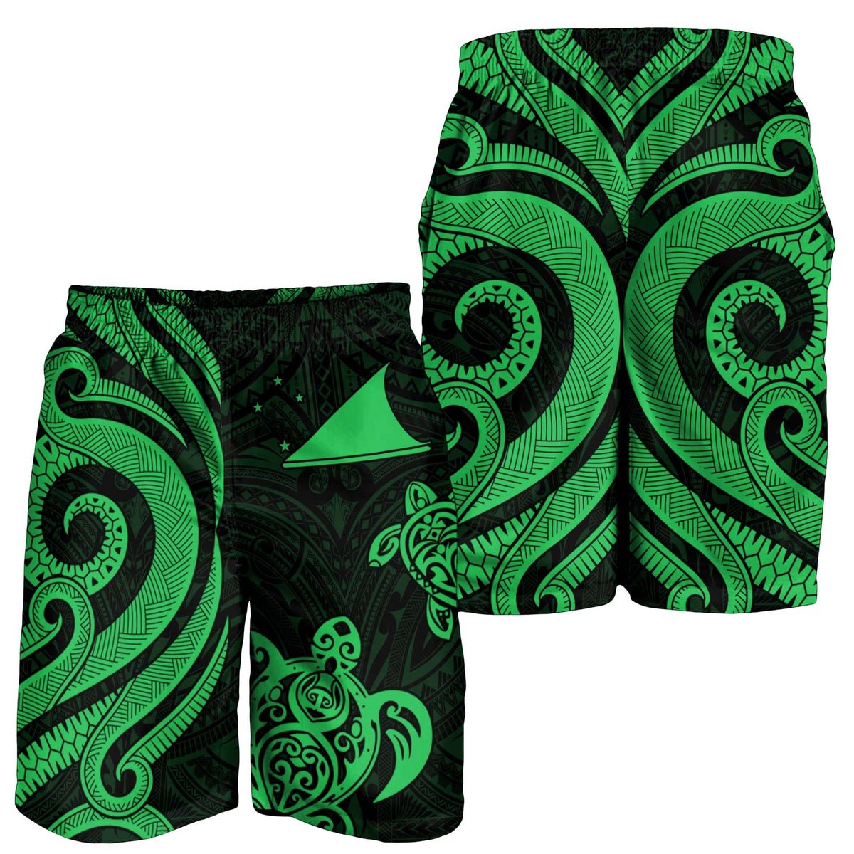 Tokelau Men's Short - Green Tentacle Turtle – Aljaira