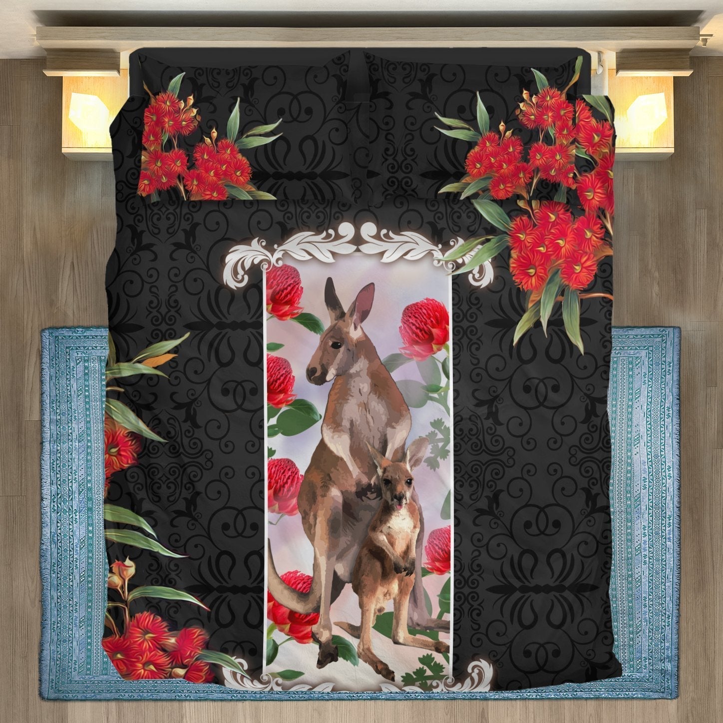 Bedding Sets - Kangaroo Bed Waratah Flowers Patterns Sets – Aljaira