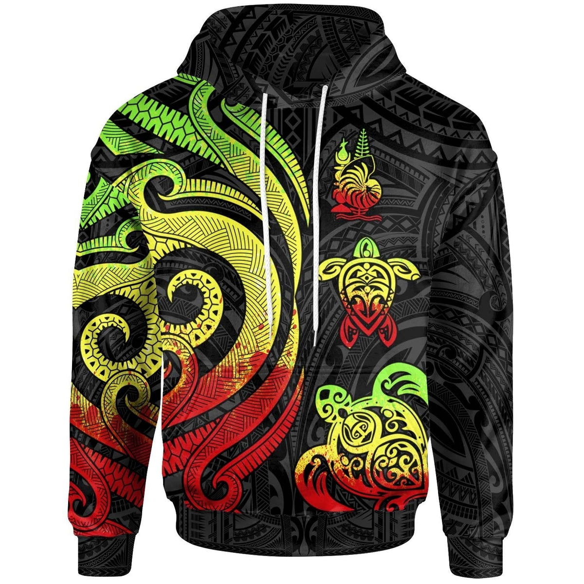 New Caledonia Hoodie - Reggae Tentacle Turtle – Aljaira