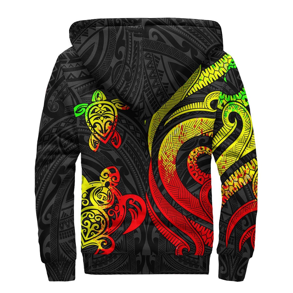Marshall Islands Sherpa Hoodie - Reggae Tentacle Turtle Crest – Aljaira