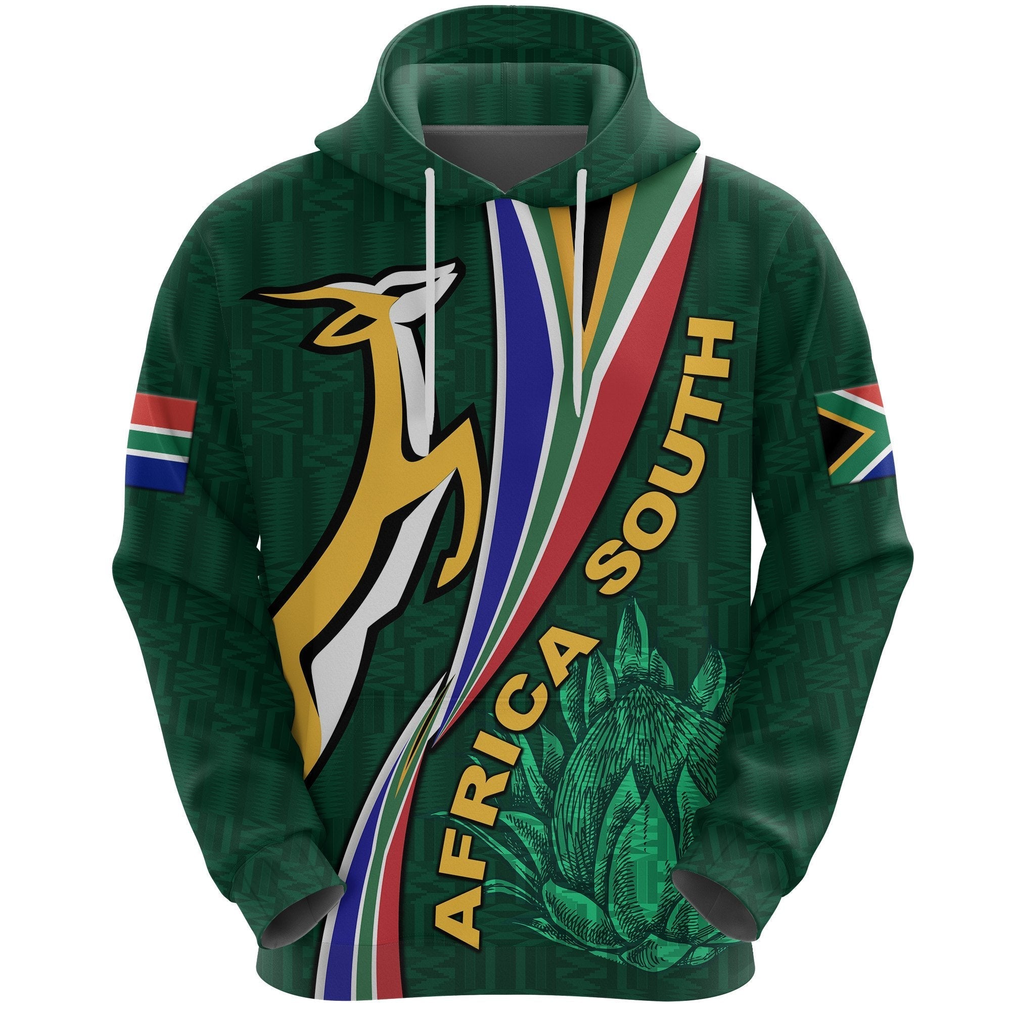 South Africa Hoodie Springboks Rugby Be Unique - Green – Aljaira