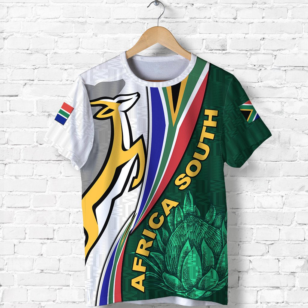 South Africa T Shirt Springboks Rugby Be Unique - White – Aljaira