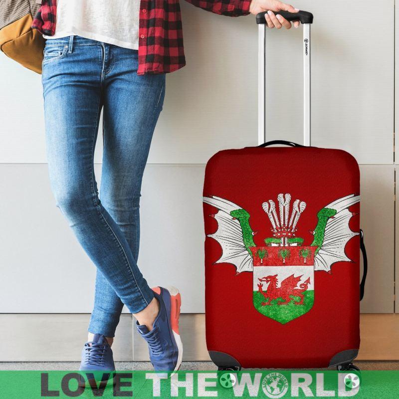 Stylized Symbols Of Wales Luggage Cover – Aljaira