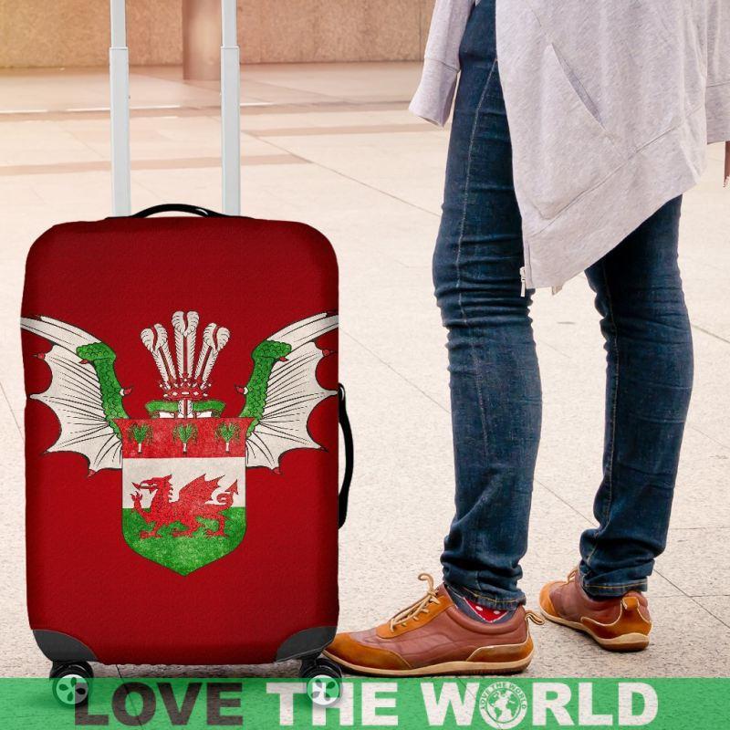 Stylized Symbols Of Wales Luggage Cover – Aljaira