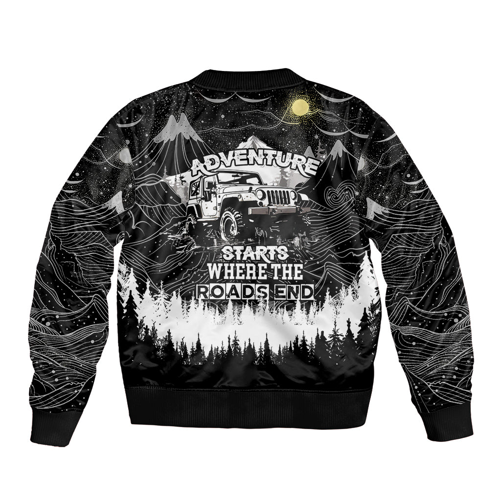 Jeep Life Bomber Jacket Adventure Starts Where The Roads End TS07 – Aljaira